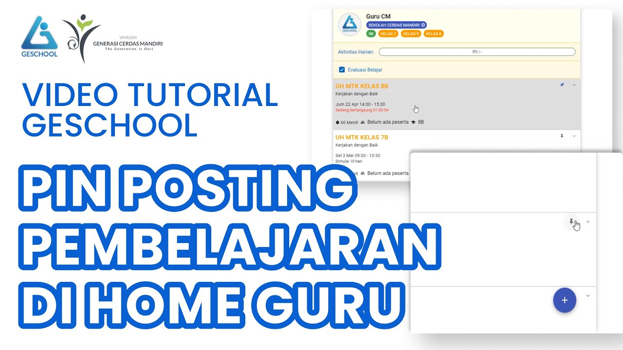 Video Tutorial Pin Posting Pembelajaran di Home Guru - YouTube