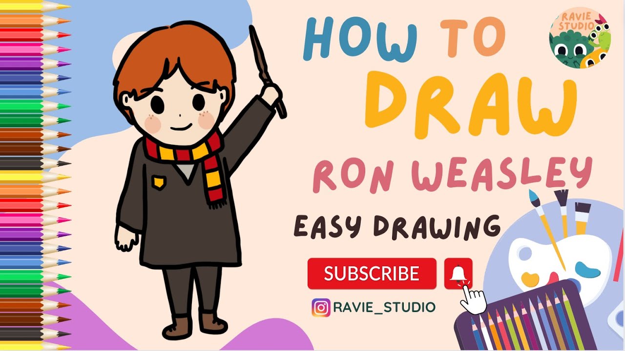 EP. 47 How to draw Ron Weasley from Harry Potter - YouTube