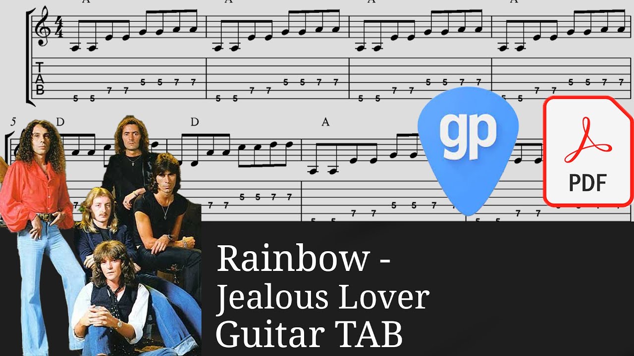 RAINBOW - Jealous Lover Guitar Tabs [TABS] - YouTube