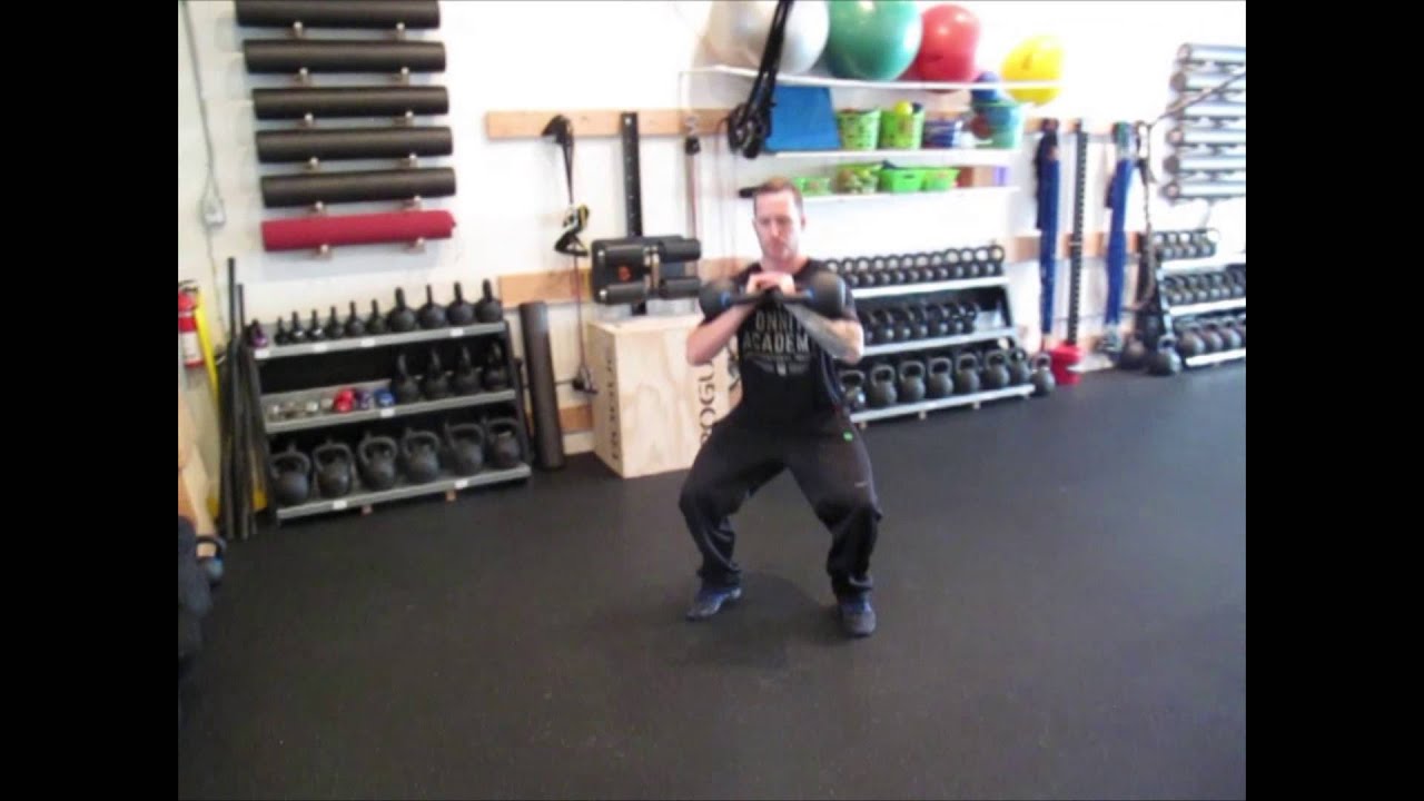 Double KB Front Squat - YouTube
