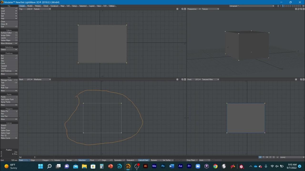 2 to 3d Interface intro to Lightwave 3D - YouTube