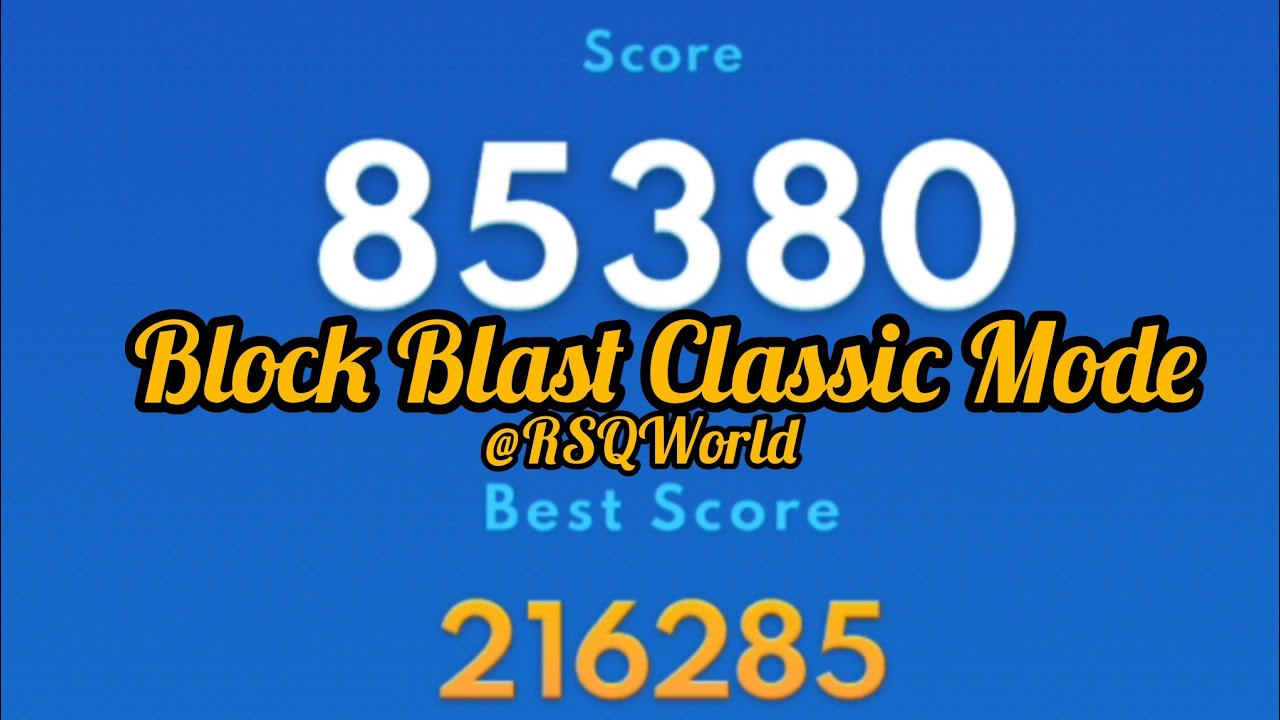 Block Blast Game Classic Mode New Best High Score - YouTube