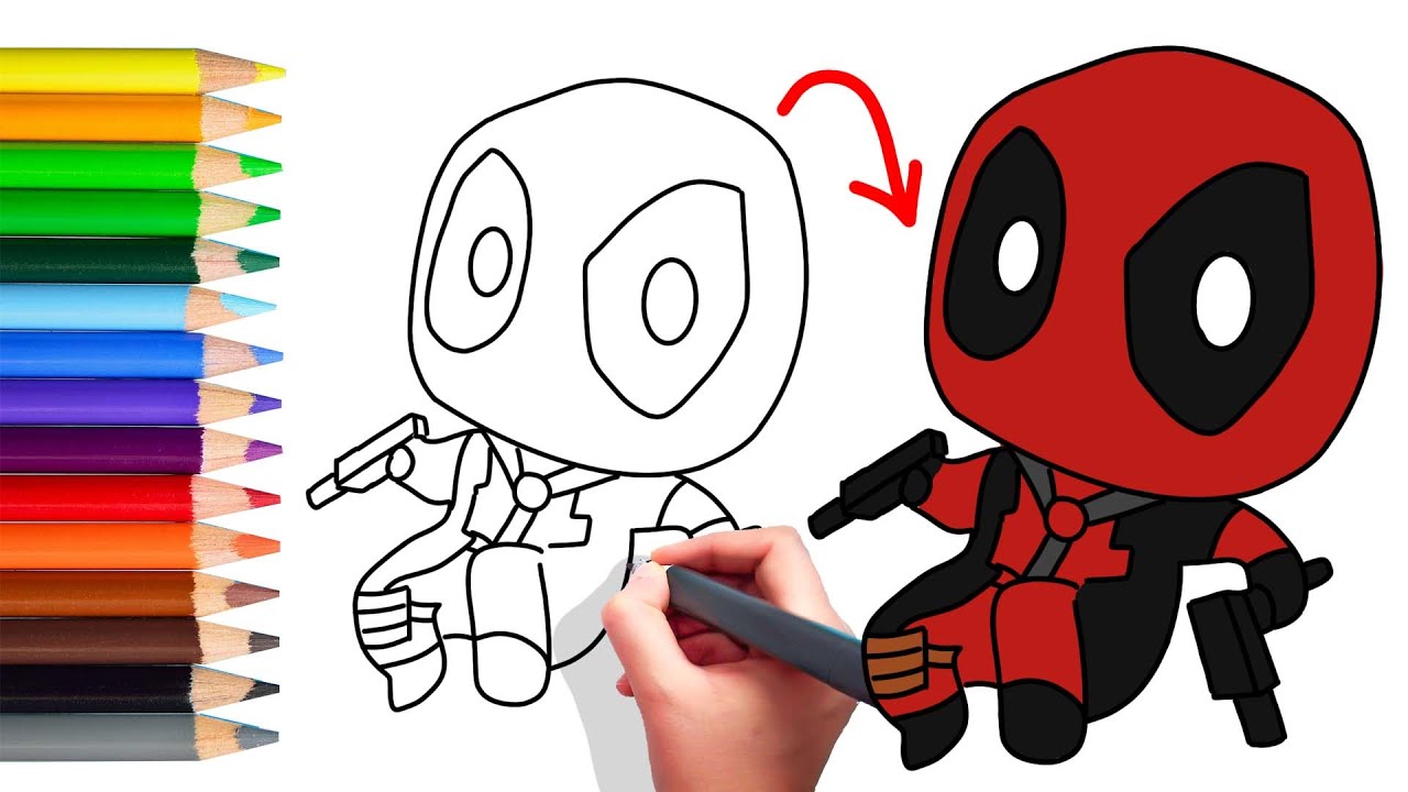 How To Draw a Deadpool ? easy step by step - YouTube
