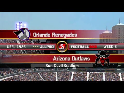 The Lost Seasons USFL 1986 Week 8 - Orlando Renegades (1-6) @ Arizona ...