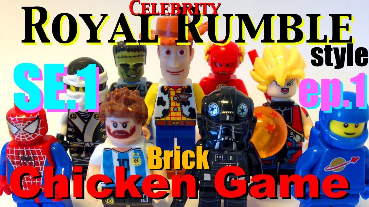 CELEBRITY ROYAL RUMBLE style Brick Chicken Game!! LEGO and bricks ...