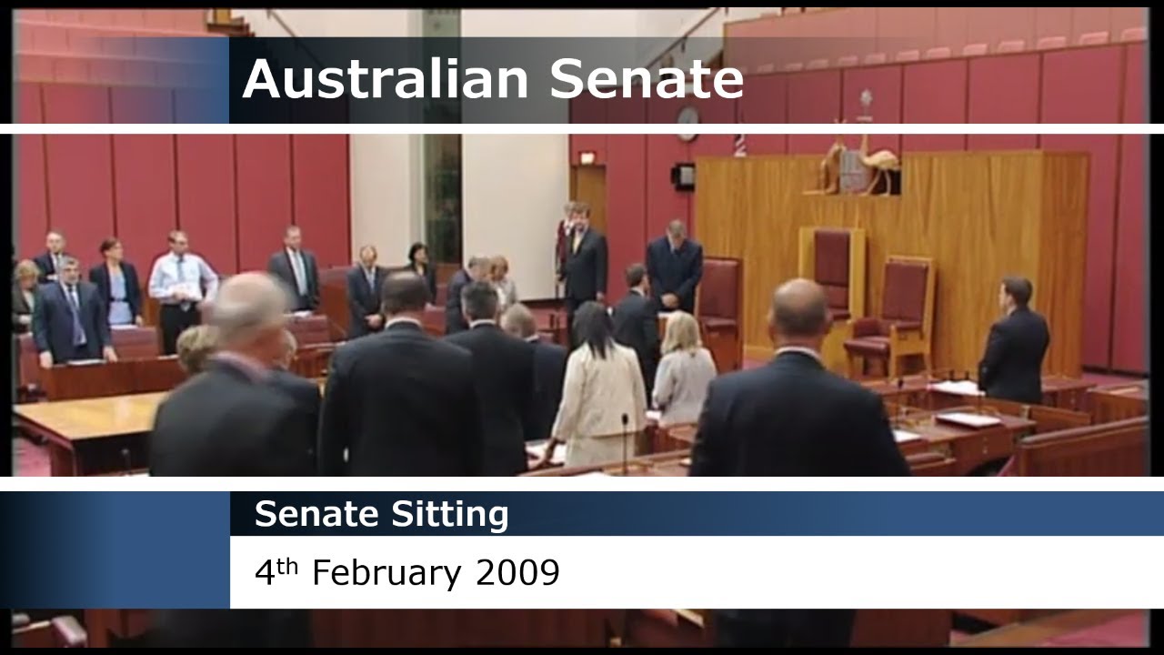 Senate Sitting - 4 February 2009 - YouTube
