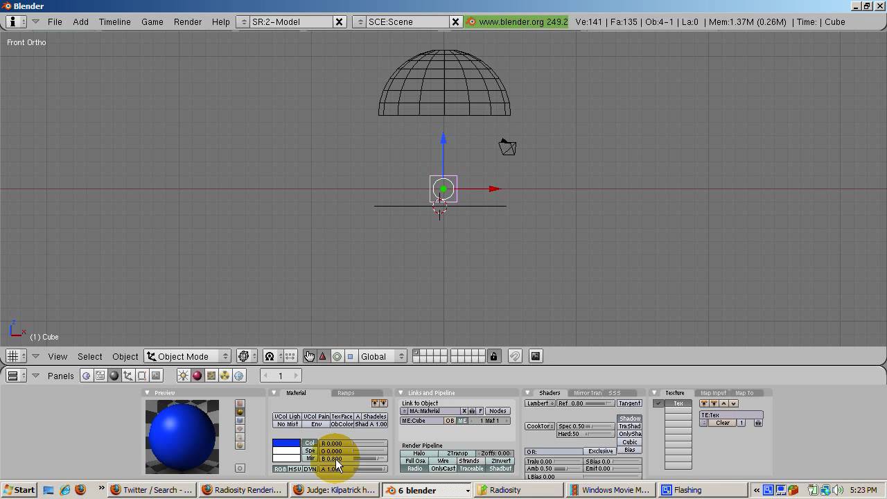 Ira Krakow's Basic Radiosity Blender 2.49b Tutorial - YouTube