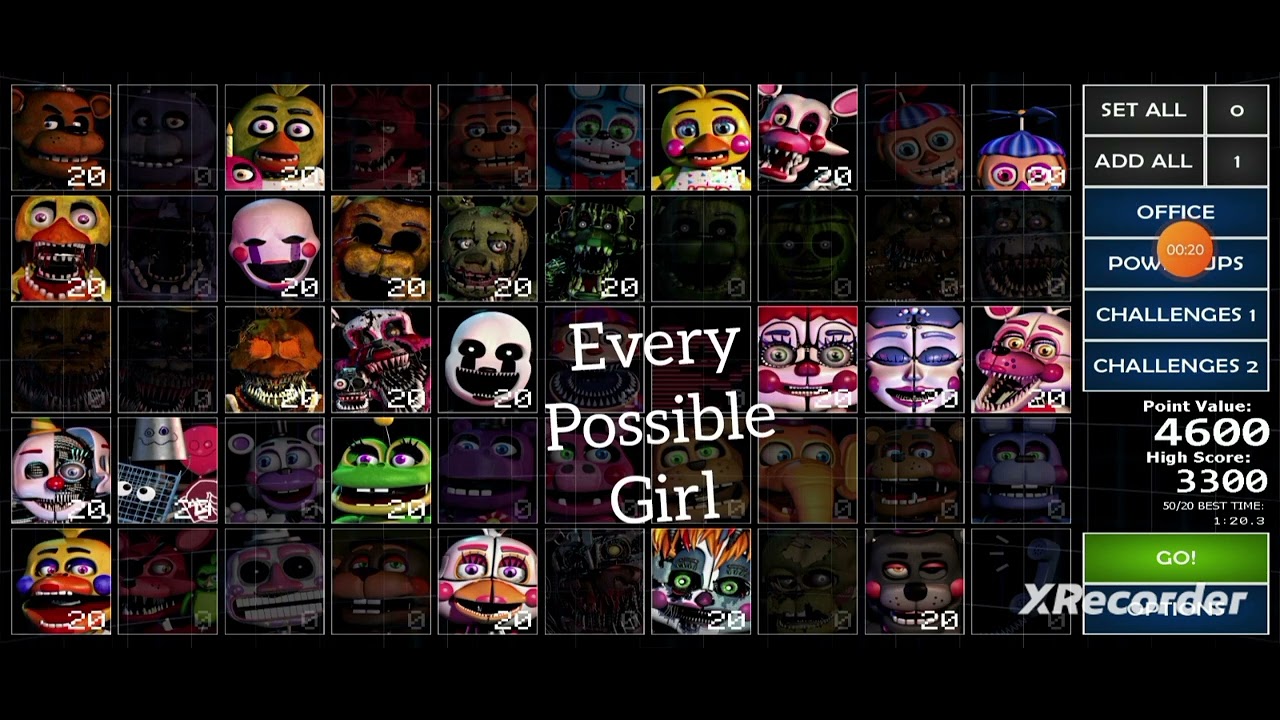 My Custom Night Challenges.... FNAF - YouTube