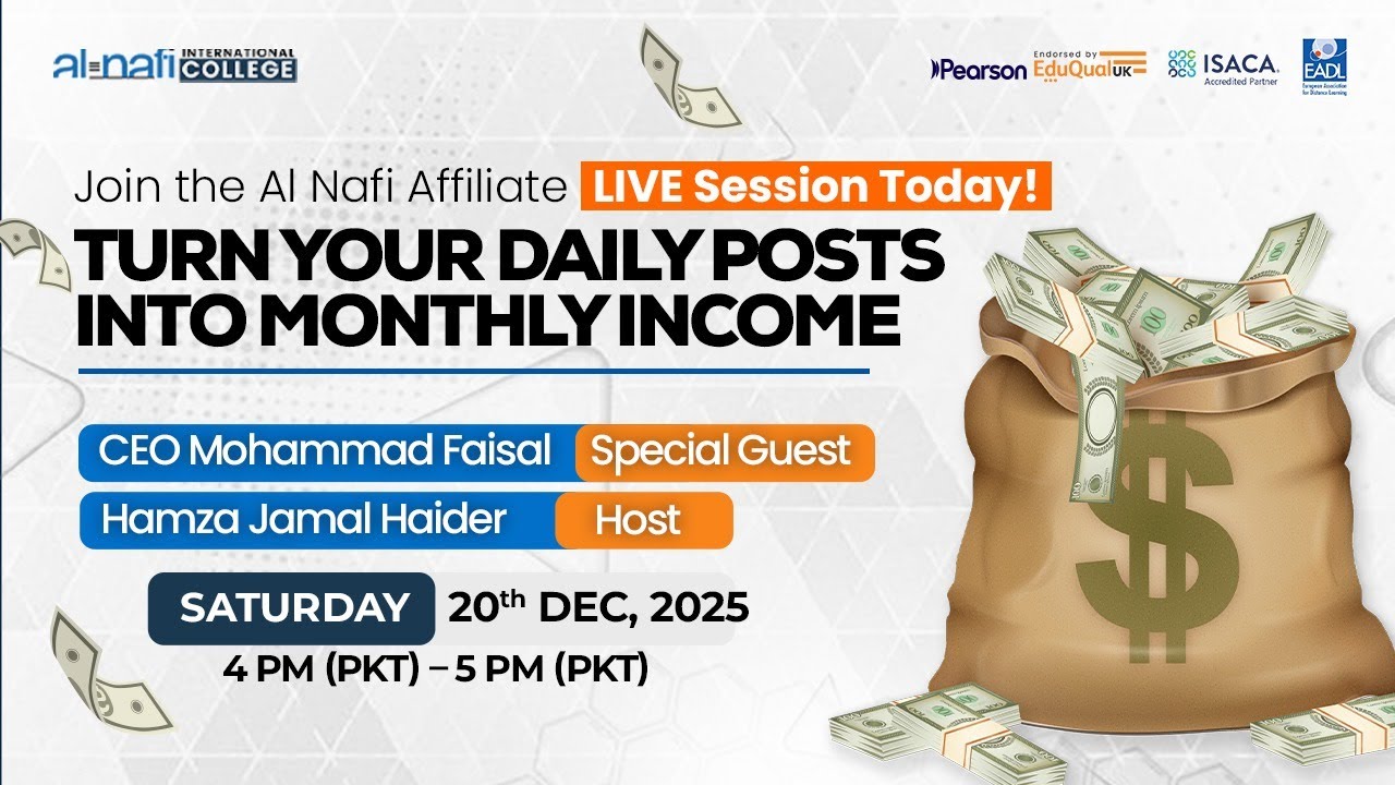 🔴LIVE - Consistency Pays - Earn Monthly with Al Nafi Affiliate Program ...