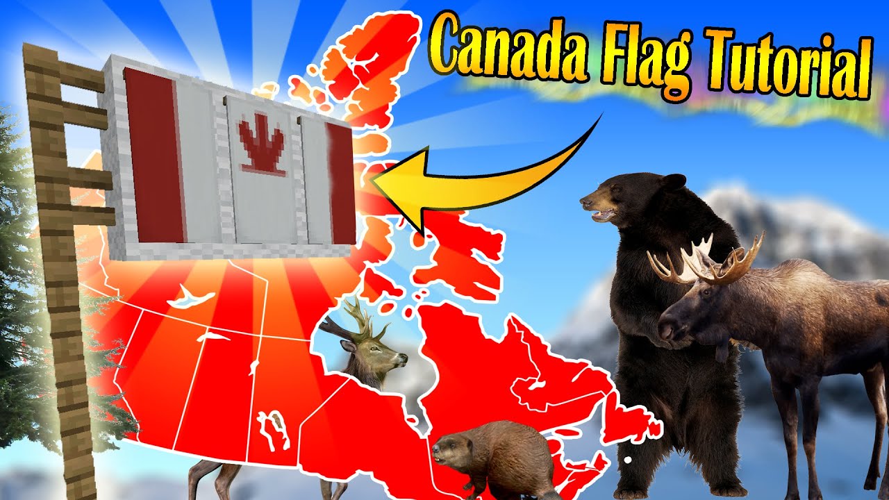 Minecraft Banner Tutorial - How to make a Canadian Flag with 3 banners ...