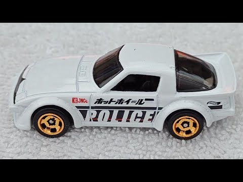4K HOTWHEELS "MAZDA RX7" POLICE CASTING BASICO 2024 UNBOXING MOSTRANDO ...