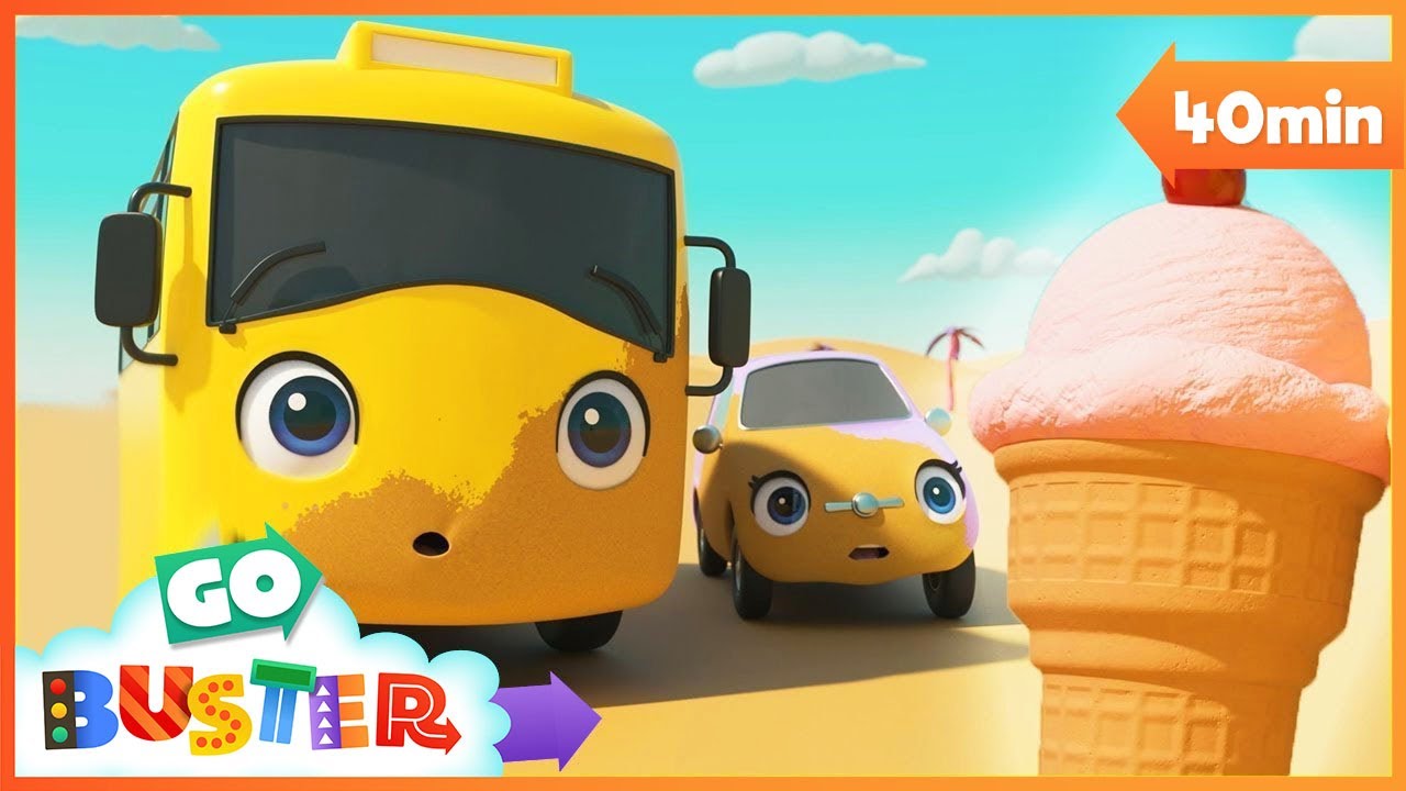 Buster and Scout's Fun Day at the Beach | Go Buster | Baby Cartoons ...