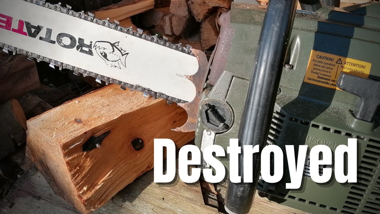 How To Destroy A Chainsaw Chain - YouTube