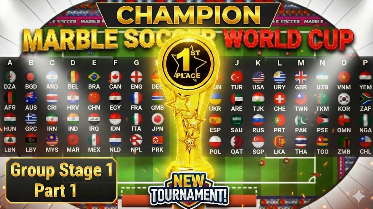 marble race football world cup | Marble Soccer Tournament 64 team ...