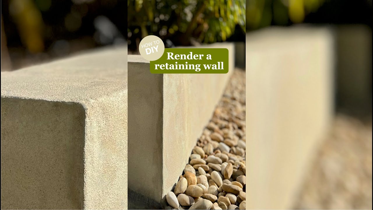 HOW TO DIY Render a Retaining Wall - YouTube