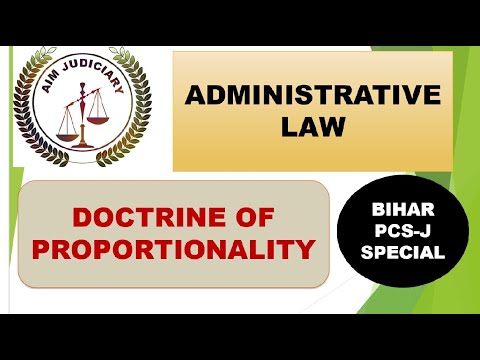 ADMINISTRATIVE LAW: DOCTRINE OF PROPORTIONALITY, MEANING & TEST| BIHAR ...