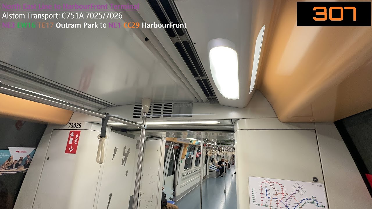 ⁴ᴷ [Another Unrefurb] SBST, NEL Train Ride [Outram Park → HarbourFront ...