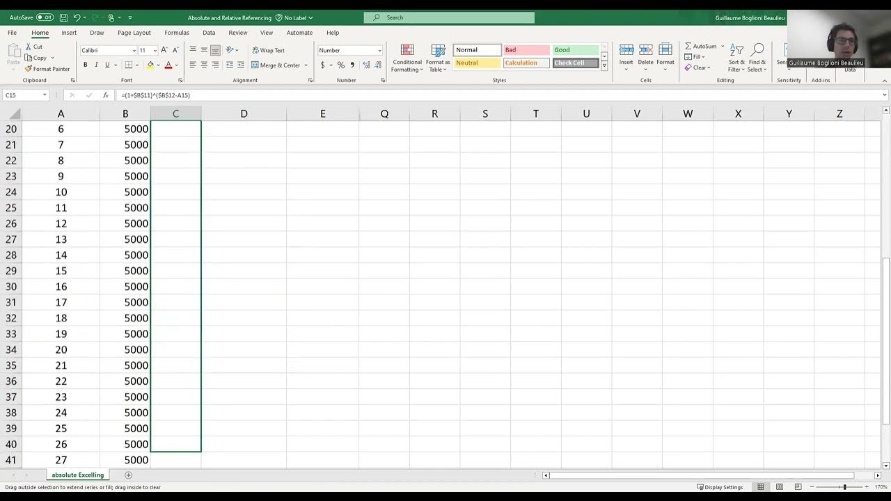 ACST1052 Excel Demo: Relative and Absolute Referencing - YouTube