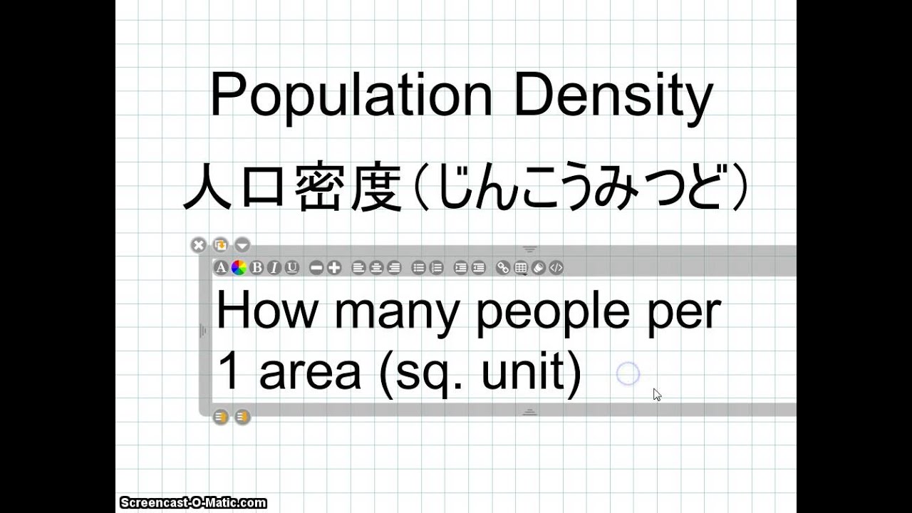 Population Density - YouTube