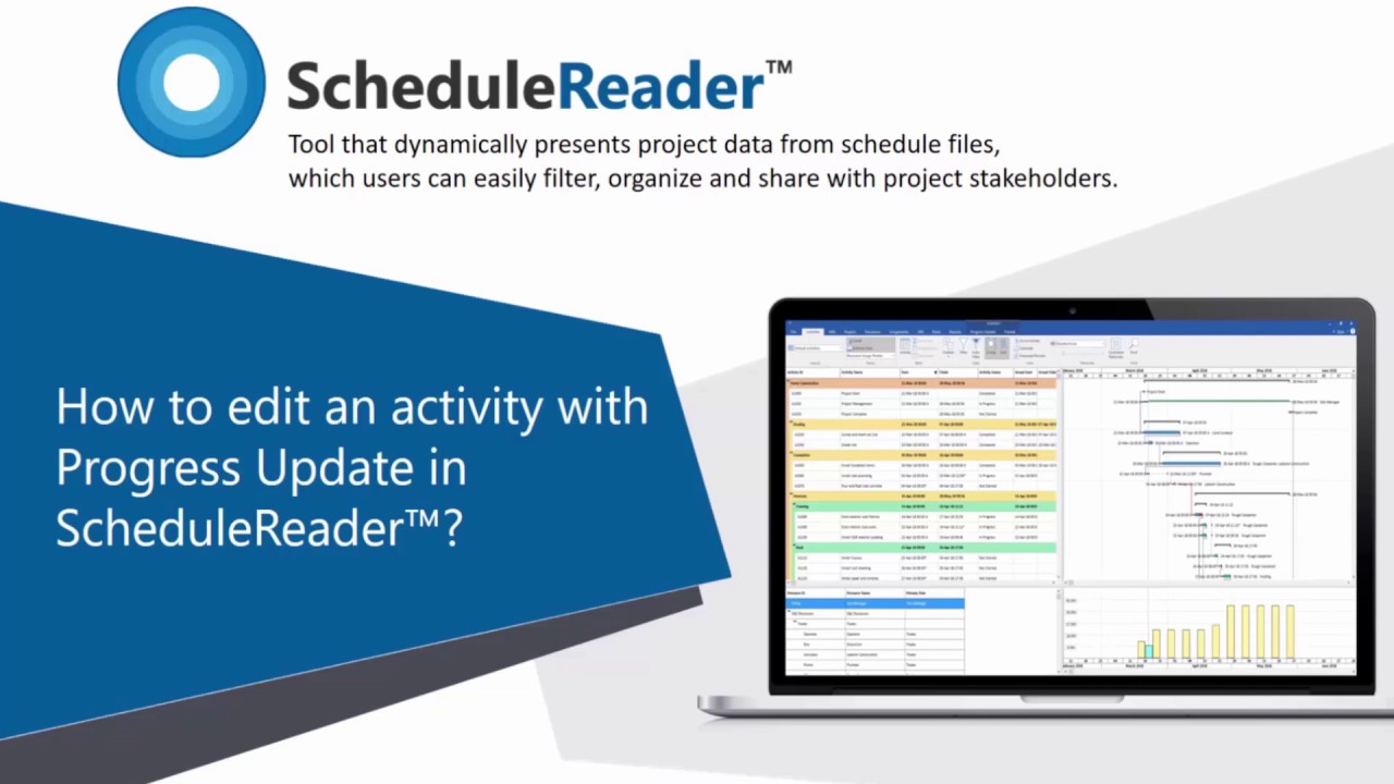 How to edit an activity with Progress Update in ScheduleReader - YouTube