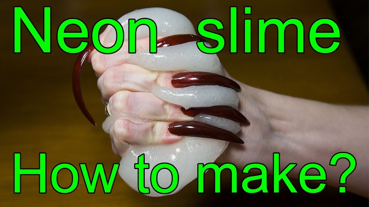 NEON SLIME How to make glow slime or neon slime - YouTube