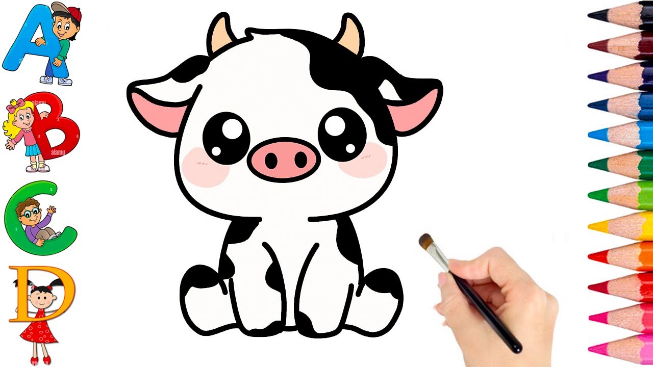 How Do You Draw A Baby Cow