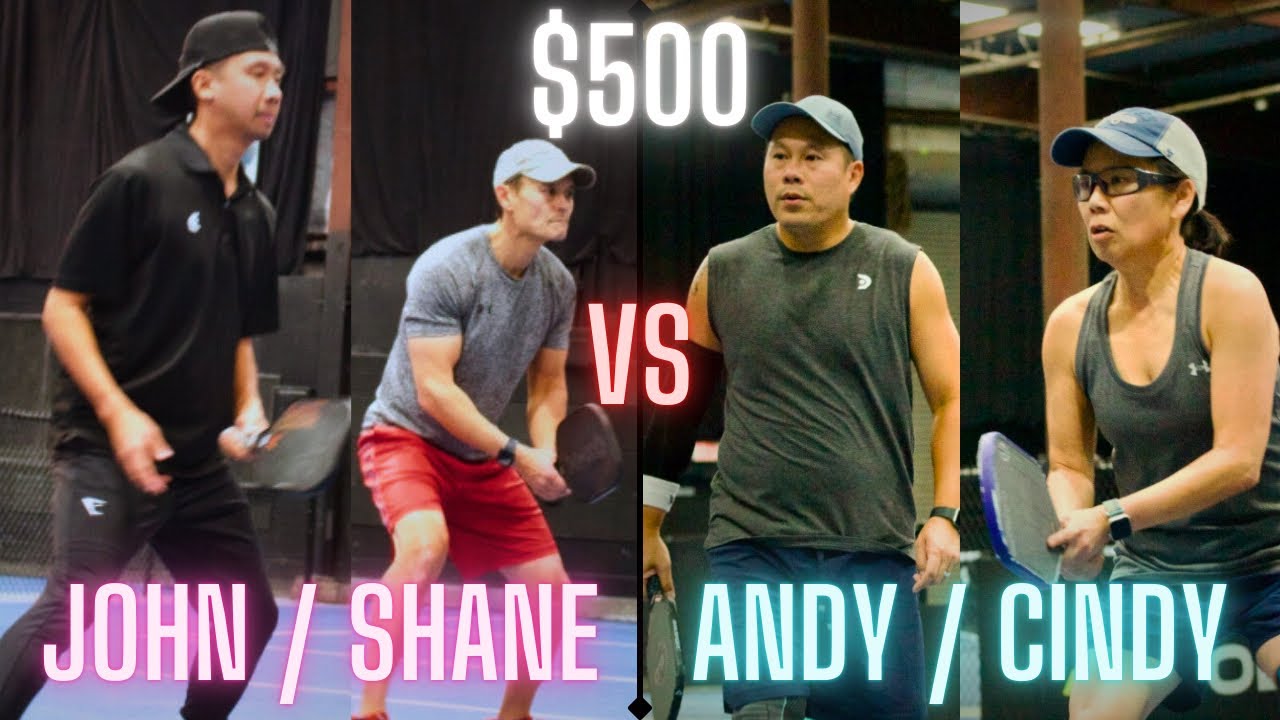 4.5 | $500 SPLIT AGE(👶🏼👴🏼) $MONEYBALL$ | Andy/Cindy VS John/Shane | Stacks Pickleball Facility ...