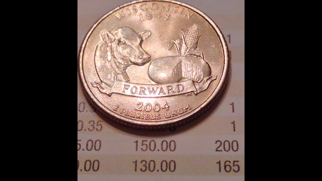2004-D Wisconsin State Quarter- First Known Variety In Series - YouTube