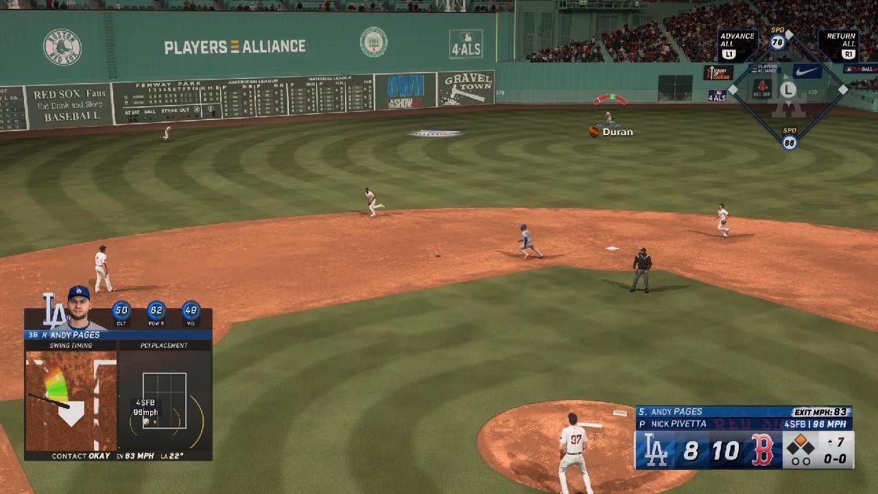 Diving play in The Outfield turns into a double play MLB The Show 24 ...