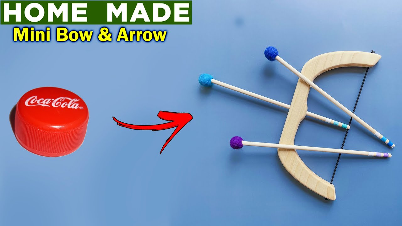 how to make mini bow and arrow at home | how to make bow and arrow ...