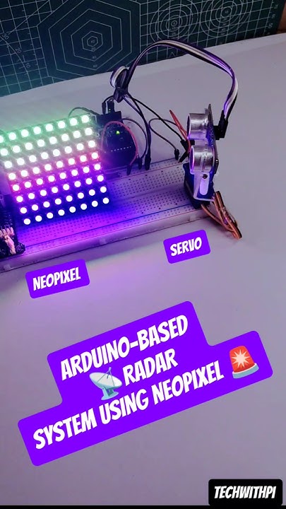 REAL RADAR in Arduino! 🔴⚡ NeoPixel Animation + Detection 🎯 | Must Watch! #arduino #neopixel # ...