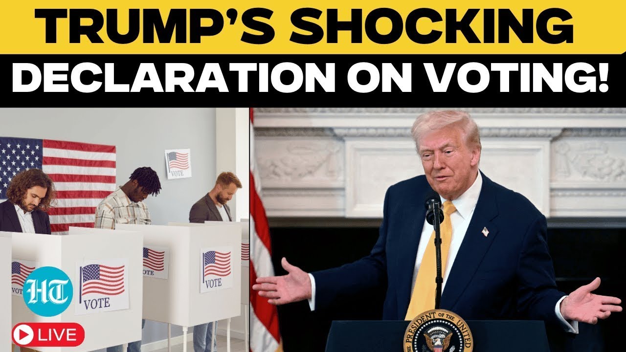 Trump LIVE | President’s Big Voting Push To States: Same-Day Voting ...