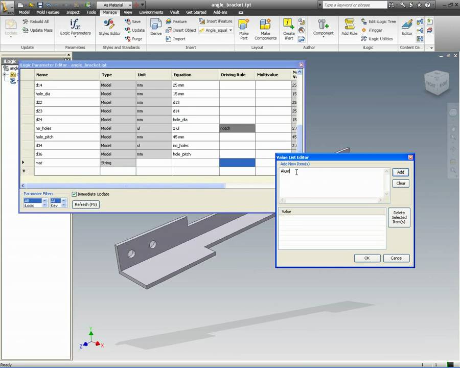 Introduction to Autodesk Inventor iLogic - YouTube