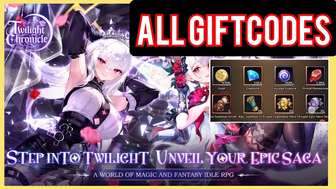 TWILIGHT CHRONICLE IDLE RPG | 18 CÓDIGOS de RESGATE (ALL GIFTCODES ...