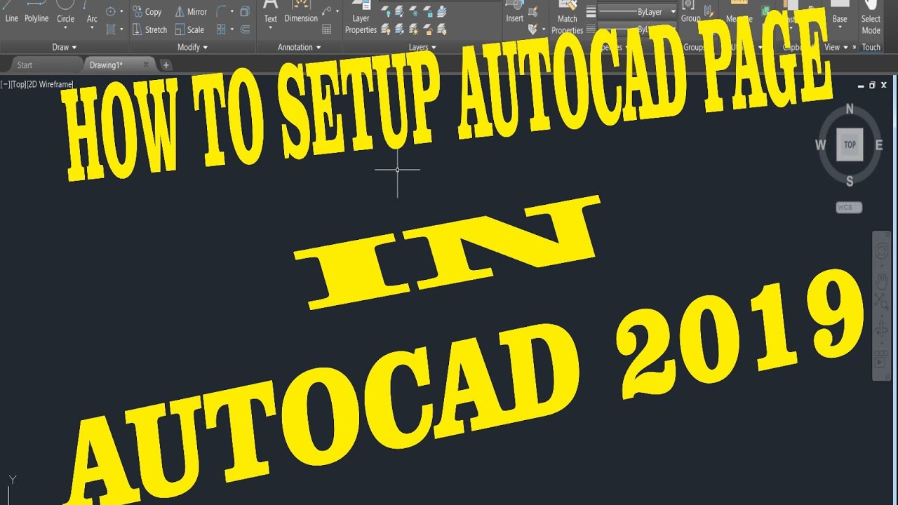 How to setup AutoCAD page| English | AutoCAD 2019 - YouTube