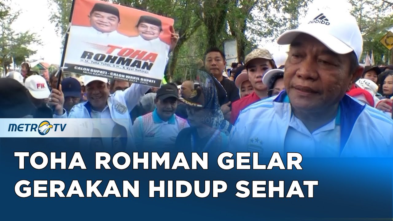 Paslon Usungan NasDem 'Toha Rohman' Gelar Gerakan Hidup Sehat - YouTube