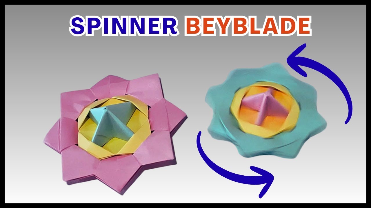 Como Fazer Beyblade de Papel (Origami Spinner) | Fácil, Rápido e ...