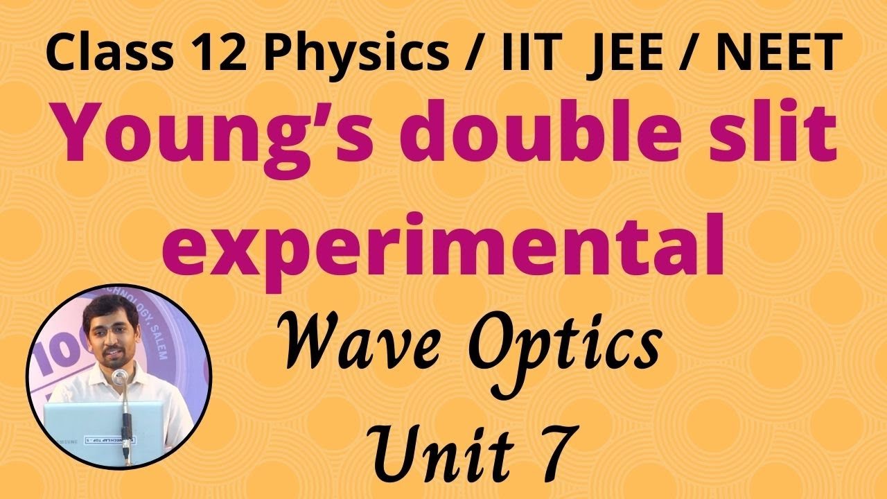 Young’s double slit experiment - Wave Optics Unit 7 Class 12 Physics ...