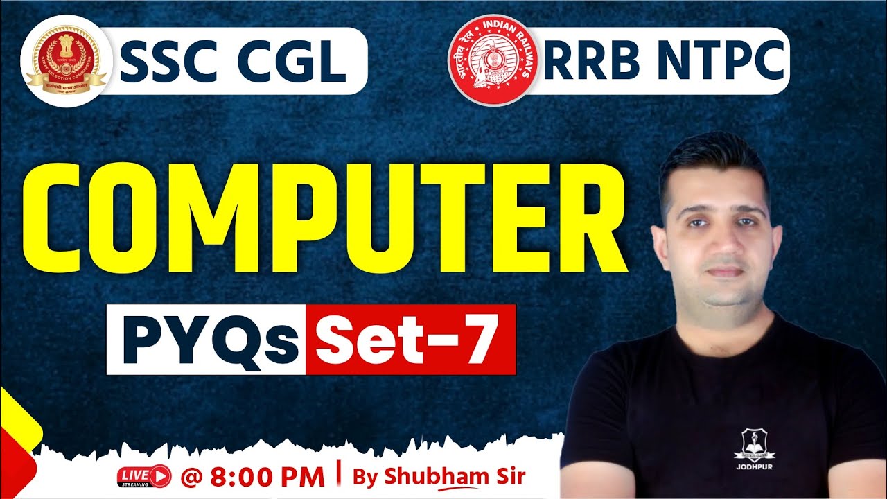 RRB NTPC 2024 | Computer Science MCQs Class-7| Computer PYQs by Shubham Sir | SSC CGL Computer ...
