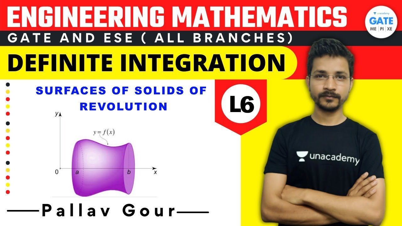 Definite integration - 6 | Surfaces of Solids of Revolution | L: 6 ...