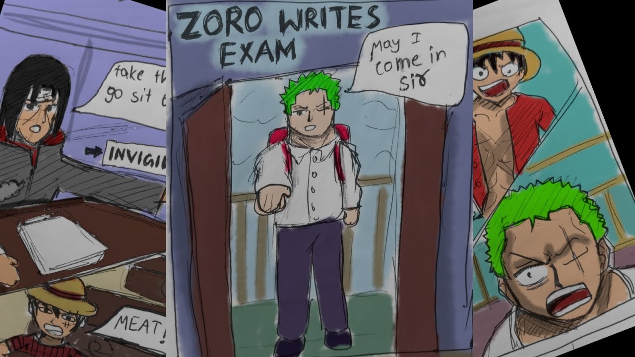 "Zoro writes exam " #zoro #manga #onepiece #comics #naruto #gojo - YouTube