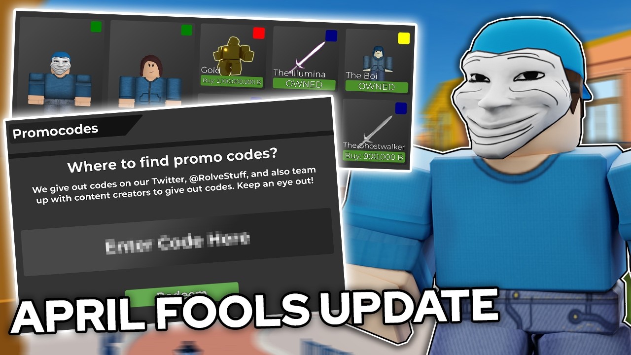 APRIL FOOLS UPDATE 2025 | NEW CODE, NEW SHOP... (Roblox Arsenal) - YouTube