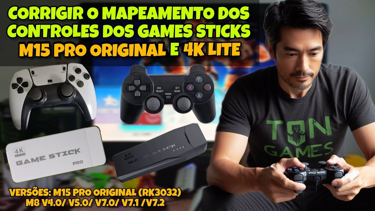 CORRIGIR O MAPEAMENTO DOS CONTROLES DO GAME STICK M15 PRO ORIGINAL E DO ...