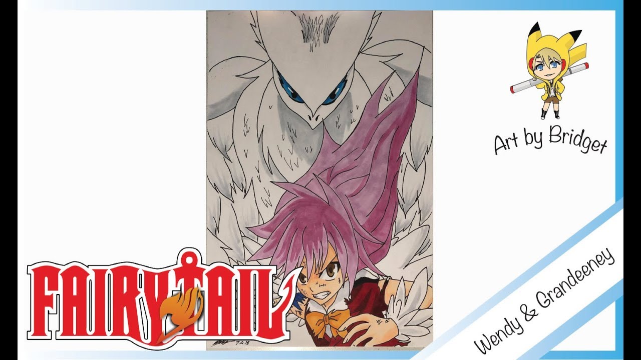 Fairy Tail: Wendy & Grandeeney (Speed Drawing) - YouTube