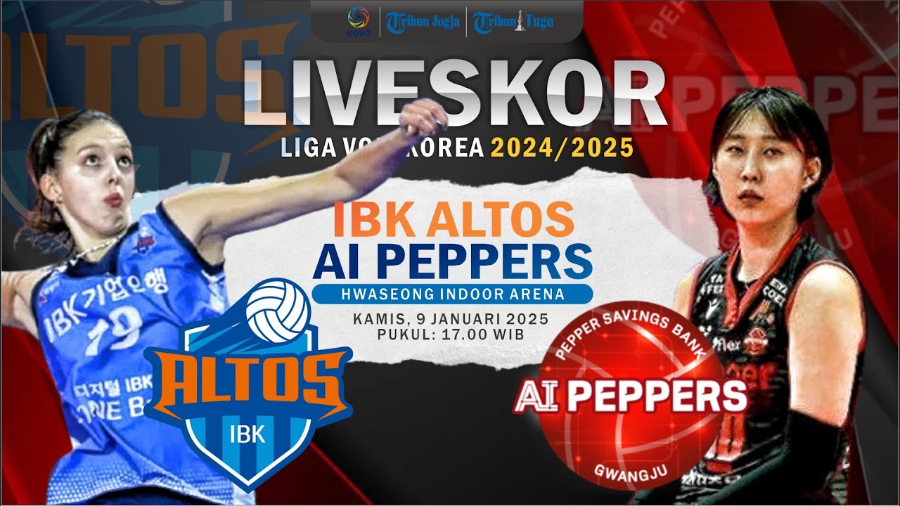 🔴 IBK ALTOS VS AI PEPPERS - LIVE SKOR Liga Voli Korea 2024-25 - YouTube