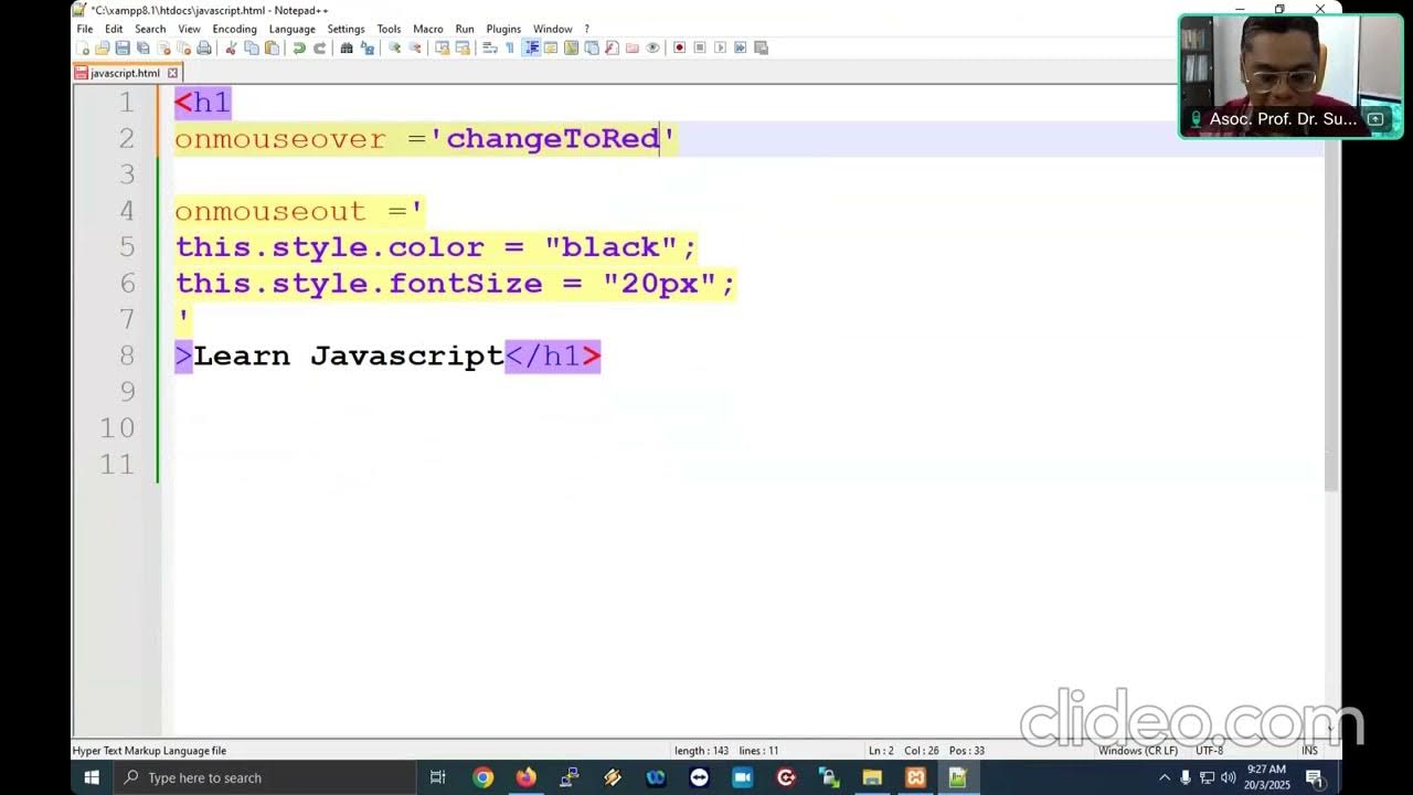 CSD23503 Week3 Javascript - YouTube