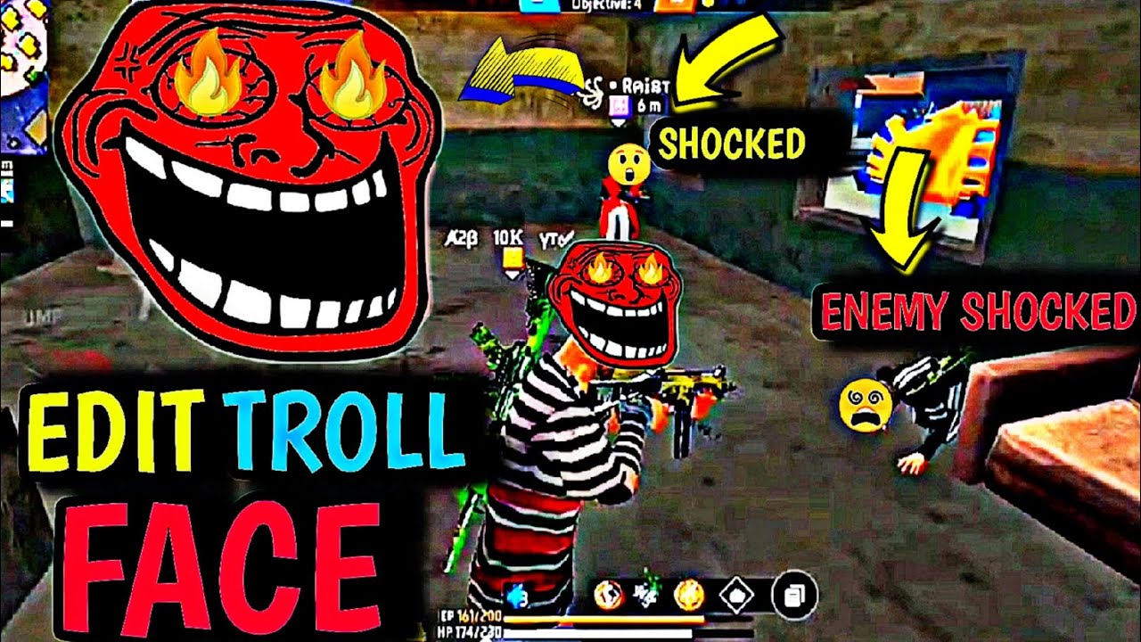 HOW TO EDIT TROLL FACE MASK IN FREE FIRE MAX. #freefire#freefireclips# ...