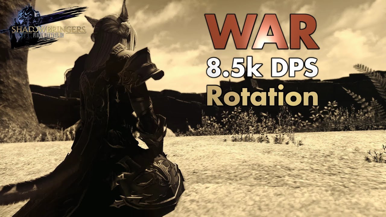 FFXIV - Warrior/WAR 8.5k DPS rotation (Patch 5.18 - Ilvl 451) - YouTube