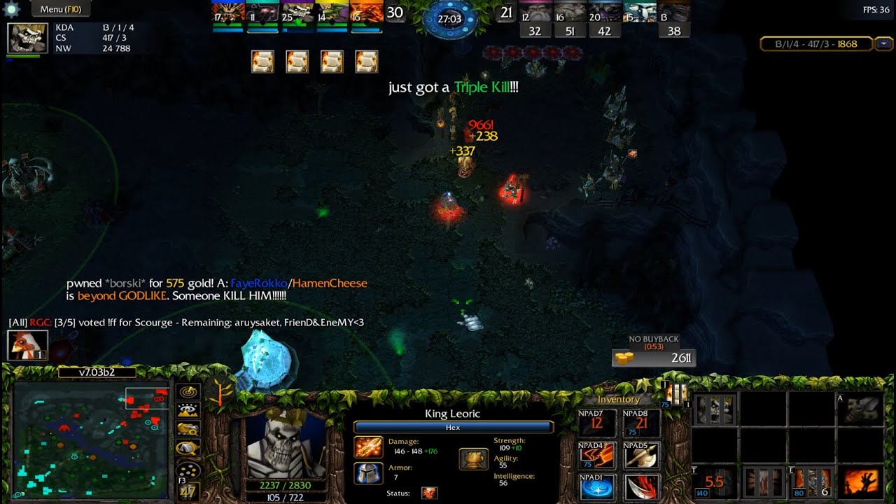 DOTA 1 Skeleton King Leoric Beyond GODLIKE #6 - YouTube