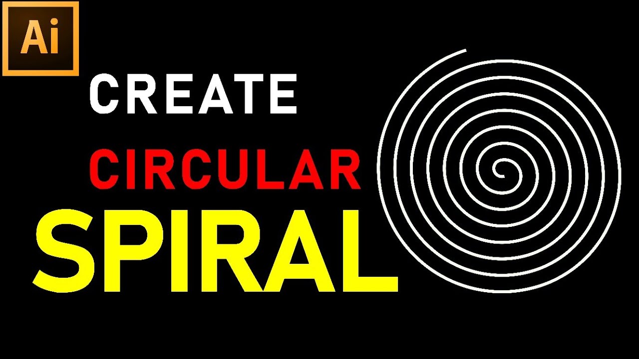 Adobe Illustrator Tutorial: How to create Linear Spiral Easy - YouTube
